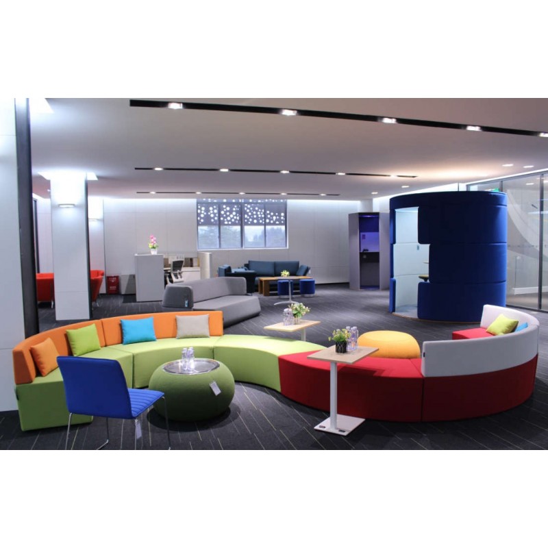 8 FT MODULAR S SHAPED SECTIONAL SEATING FOR BREAKWAY AREA, GATHERINBG ...