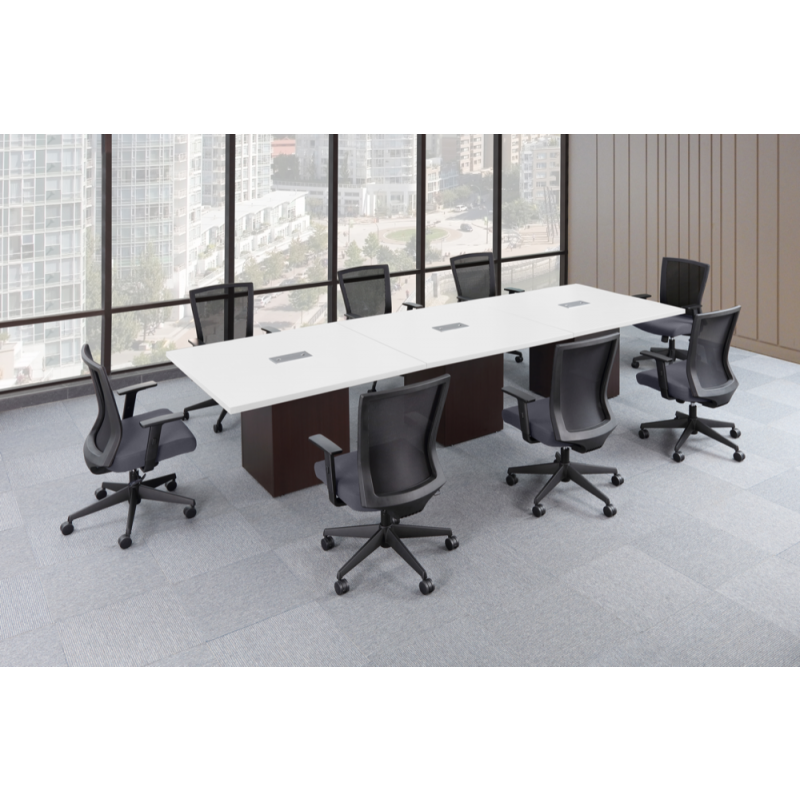 SQUARE, PEDESTAL BASE CONFERENCE TABLE 8 FT - 24FT