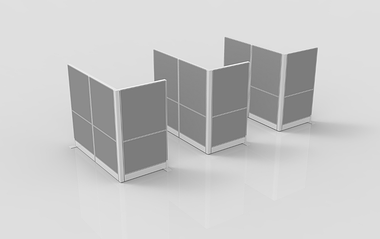 L SHAPED DESK WRAPS - OFFICE PARTITIONS