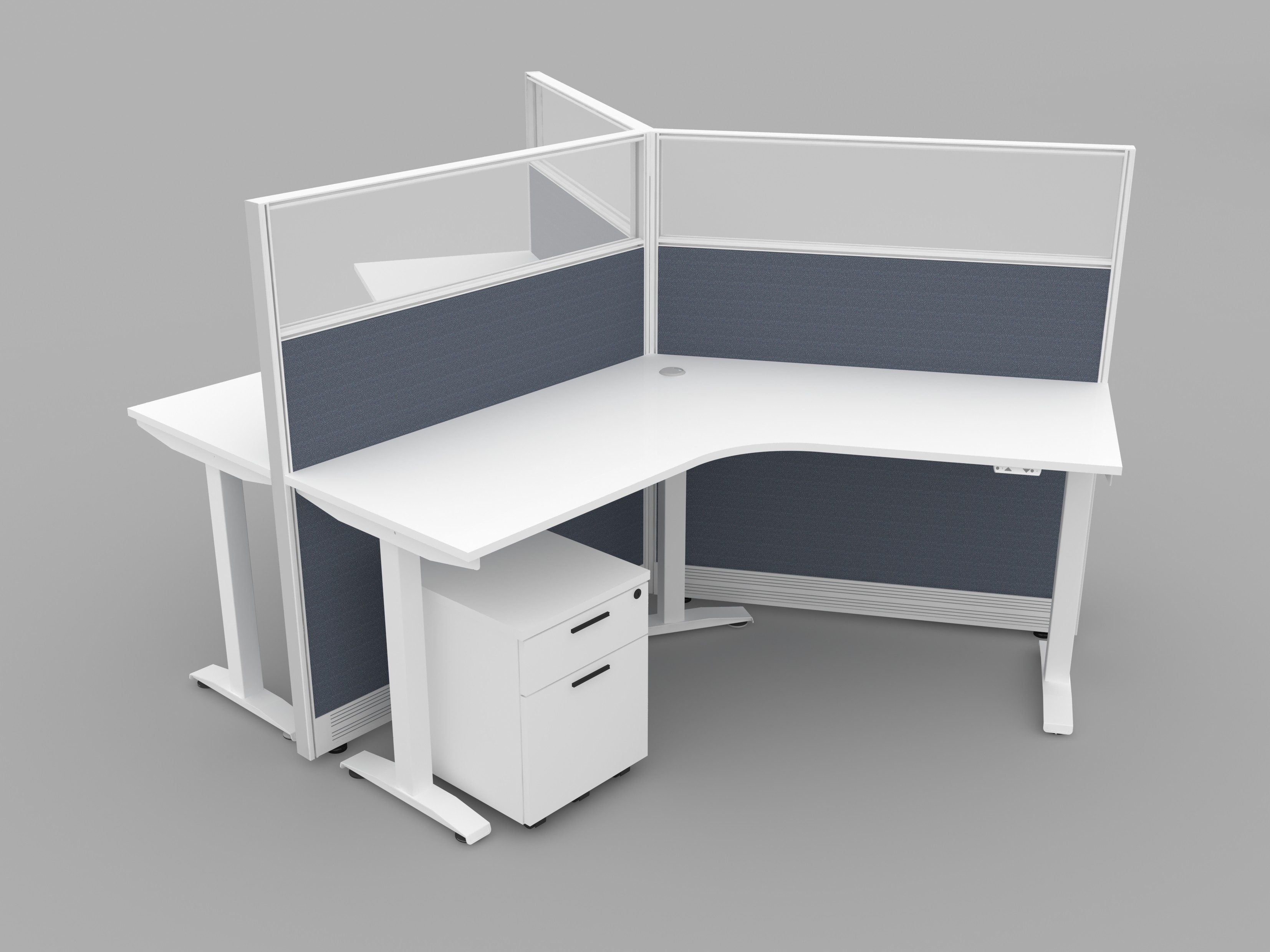 Tripod Workstation with Electric Adjustable Height Desk - 54" Tall ...