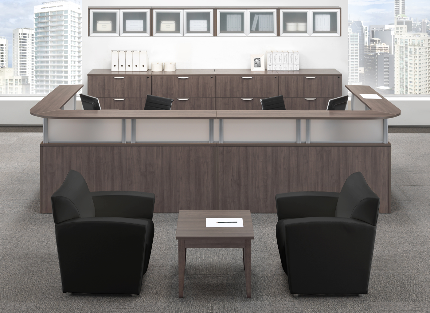 Suite PLB301, reception desk, reception suite